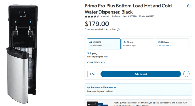 Primo Pro Plus Bottom-Load Hot & Cold Water Dispenser , Contains Defect - Rio Grande Trade