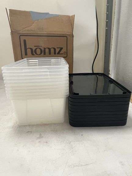 Homz Plastic Bins w/ Lids - Rio Grande Trade