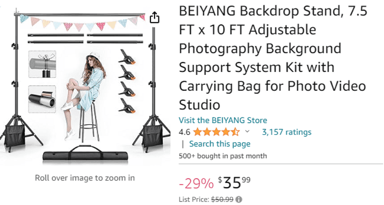 Beiyang Backdrop Stand , Visually Good Condition - Rio Grande Trade