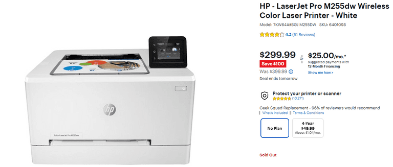 HP LaserJet Pro M255dw Wireless Color Laser Printer , Visually Good Condition - Rio Grande Trade