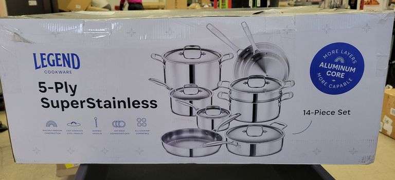 Legend Cookware 5-Ply SuperStainless Set , Like New/Open Box - Rio ...