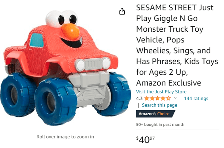 Elmo Monster , Visually Good Condition - Rio Grande Trade