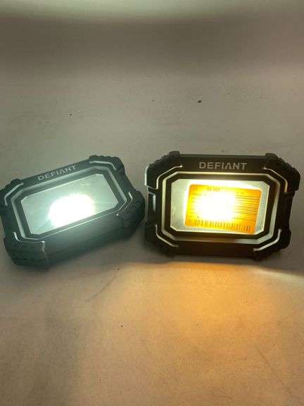 Defiant 2 Pc Rechargeable Magnetic Utility Light W/ Power Bank , Turns ...