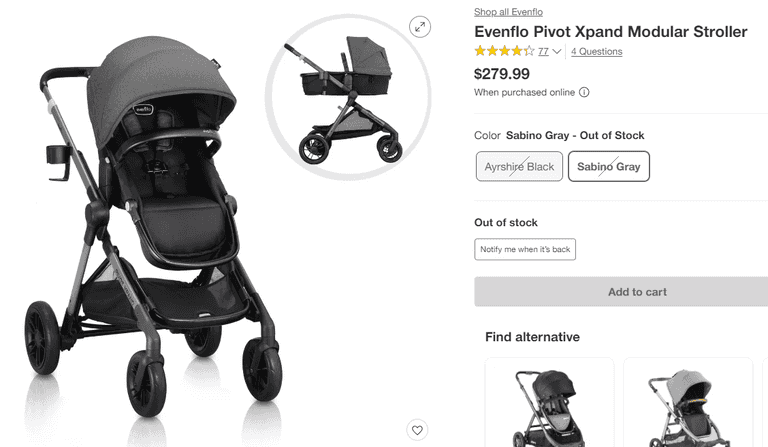 Evenflo Pivot Xpand Modular Stroller , Like New/Open Box - Rio Grande Trade