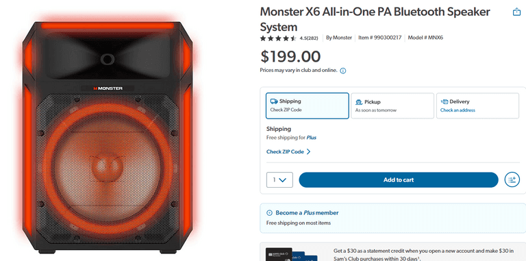 Monster X6 All-in-One PA Bluetooth Speaker System , Employee Tested ...
