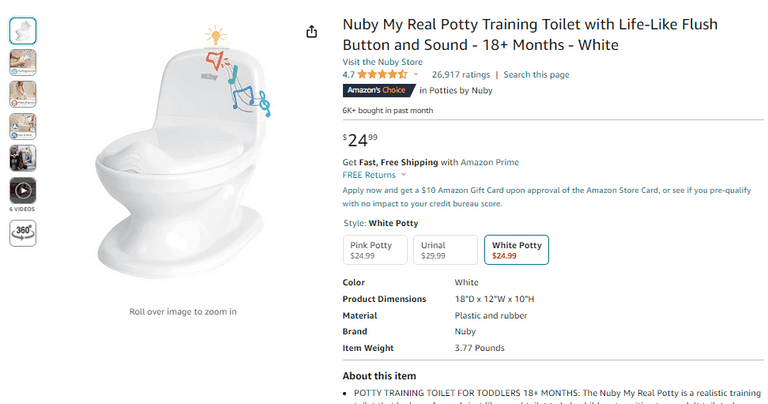 Nuby My Real Potty Training Toilet , Like New/Open Box - Rio Grande Trade