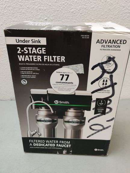 AC Smith Under Sink 2- Stage Water Filter , Visually Good Condition ...