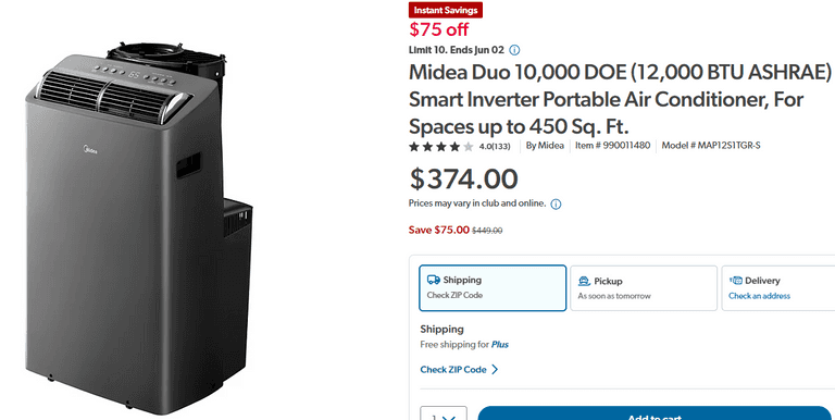 Midea Duo Smart Inverter Portable Air Conditioner , Turns On - Rio ...