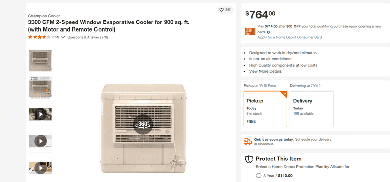 Champion Cooler RWC35 , Employee Tested - Rio Grande Trade