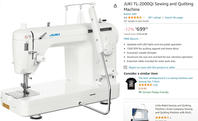 JUKI TL-2000Qi Sewing and Quilting Machine , Turns On - Rio Grande Trade