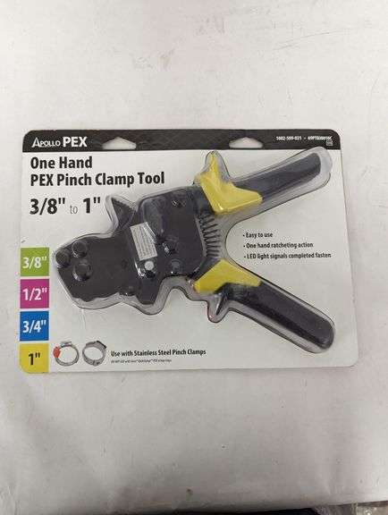 Apollo 3/8 in. to 1 in. 1-Hand PEX Pinch Clamp Tool , New/Sealed - Rio ...