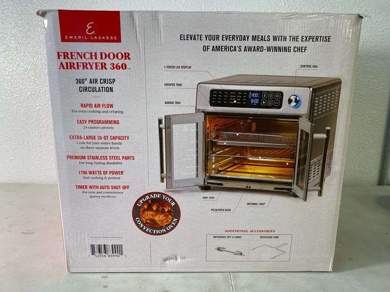 Emeril Lagasse Stainless Steel 10 In 1 French Door Airfryer 360 Like