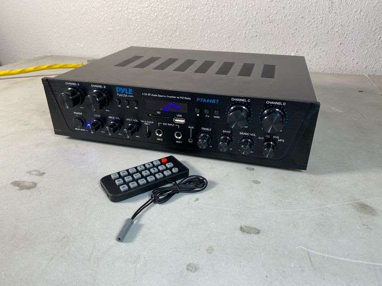 Pyle Bluetooth Audio 500W 4 Channel Amplifier Stereo Receiver, PTA44BT ...