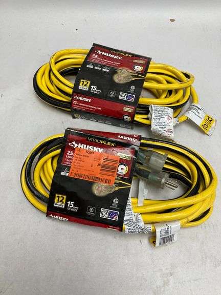 Husky Lighted Extension Cord Set, 25' , Turns On - Rio Grande Trade