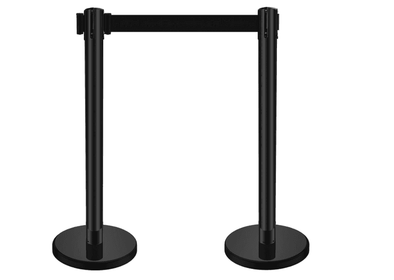 Stainless Steel Crowd Control Stanchion Retractable Belt Barrier Line ...
