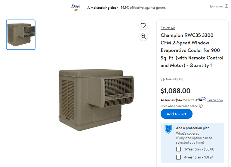 Champion Evaporative Cooler RWC35 , Employee Tested - Rio Grande Trade