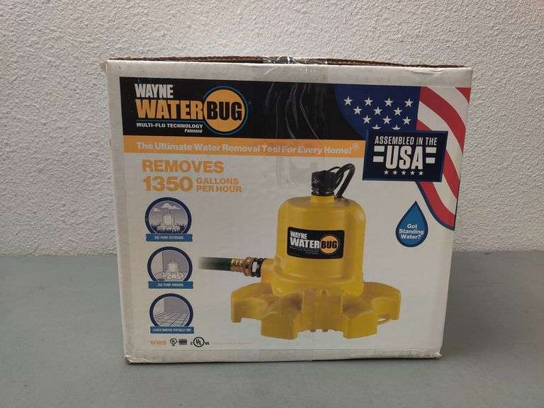 Wayne Water Bug Water Removal Tool , Turns On - Rio Grande Trade