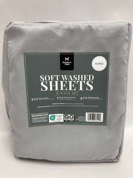 Member's Mark Soft Washed Sheets King Size , Visually Good Condition ...