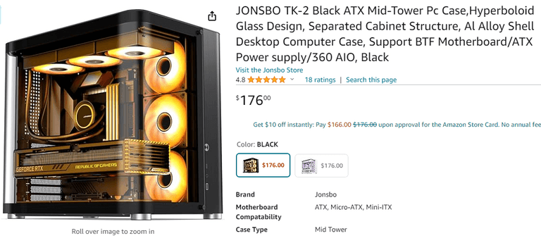 Jonsbo TK-2 2.0 ATX Mid-Tower Pc Case , Like New/Open Box - Rio Grande ...