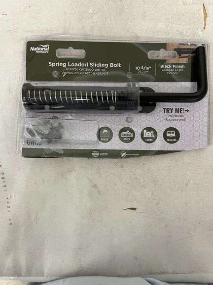 National Hardware Spring Loaded Heavy Duty Sliding Bolt , New/Sealed ...