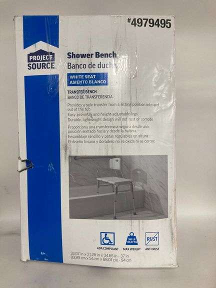 Project Source Shower Bench , Visually Good Condition - Rio Grande Trade