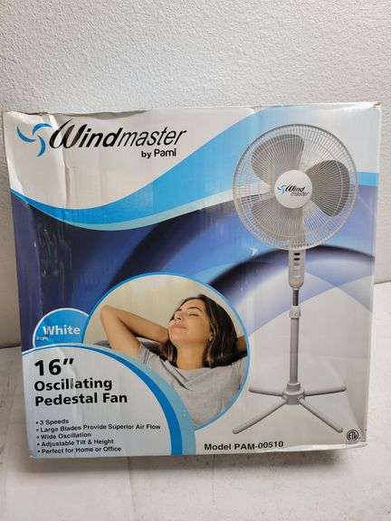 Windmaster by Pami 16" Oscillating Pedestal Fan , Visually Good ...