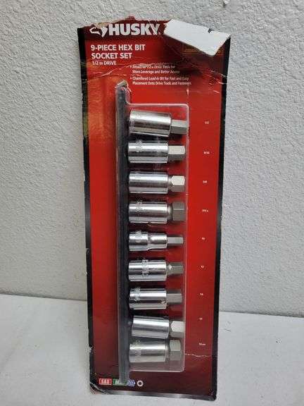 Husky 9-Piece Hex Bit Socket Set , Visually Good Condition - Rio Grande ...