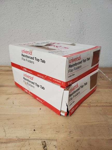 Universal Office 100pk Kraft Letter File Folders Set Of 2 , Like New ...