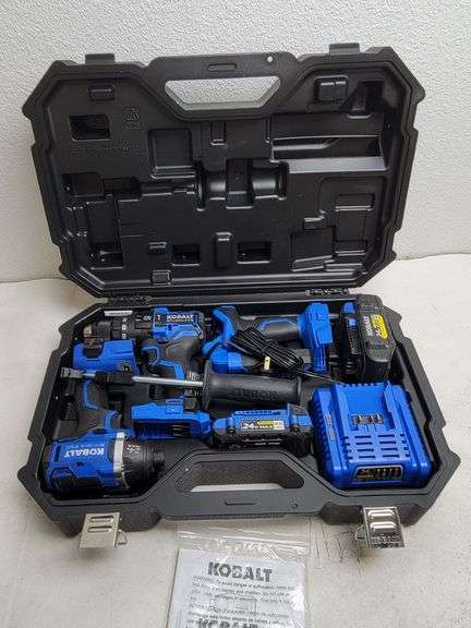 Kobalt 24V Max Brushless 3-Tool Combo Kit , Visually Good Condition ...