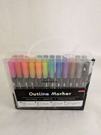 Banral Outline Markers 36 Pcs , Like New/Open Box - Rio Grande Trade