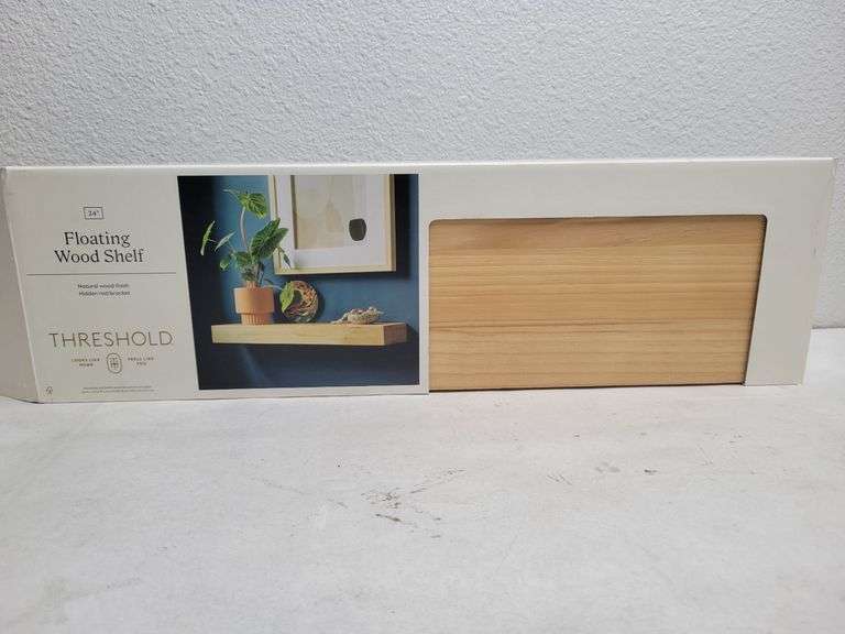 Threshold Floating Wood Shelf 24" , Visually Good Condition - Rio ...
