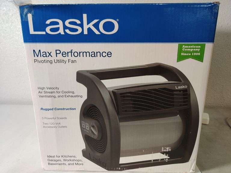 Lasko Max Performance Pivoting Utility Fan , Like New/Open Box - Rio ...