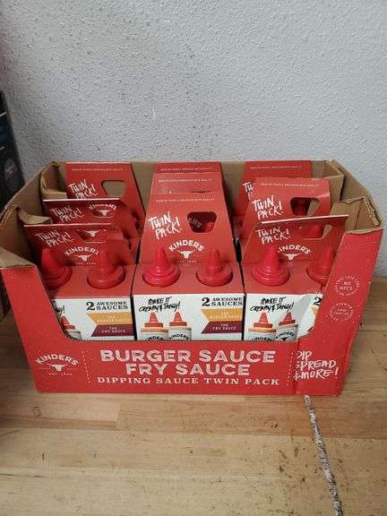 Kinder's Burger and Fry Dipping Sauce Set Of 9 , Like New/Open Box ...
