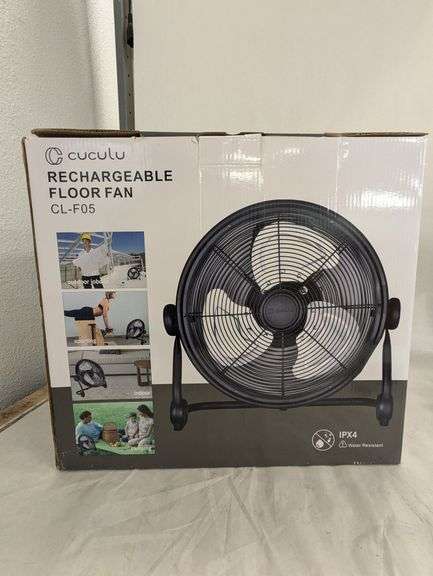 Cuculu Rechargeable Floor Fan , Turns On - Rio Grande Trade