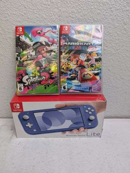 Nintendo Switch Lite Console w/Mario Kart 8 & Splatoon 2 Games , Like ...