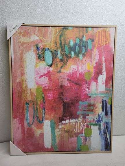 Threshold Colorful Collage by Amira Rahim Framed Wall Canvas 24" x 30 ...