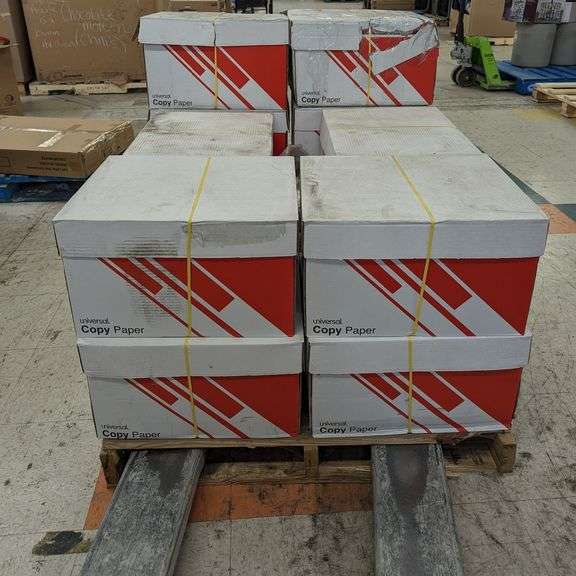 Pallet of Universal Copy Paper, 92 Brightness, 20lb, 8-1/2 x 14, White ...