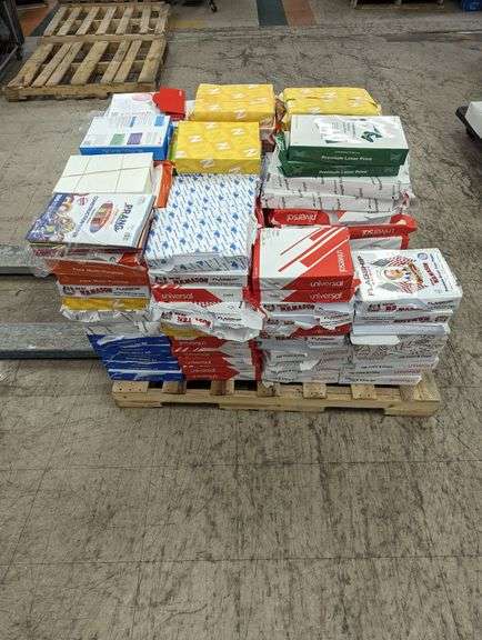 Pallet of Copy Paper Bundle, Various Sizes & Color , Visually Good ...