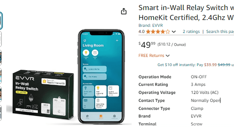 Smart in-Wall Relay Switch, Like New - Rio Grande Trade