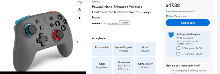 PowerA Nano Enhanced Wireless Controller, Open Box - Rio Grande Trade