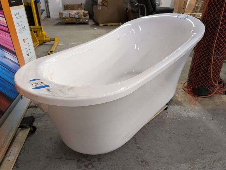 OVE Decors Rachel 70" White Acrylic Bathtub, Open Box - Rio Grande Trade