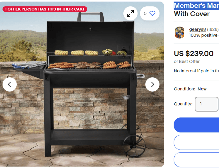 Member's Mark 35" Barrel Charcoal BBQ Grill , Like New - Rio Grande Trade