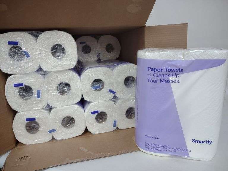 Smartly Paper Towels, 24 Rolls, Like New - Rio Grande Trade