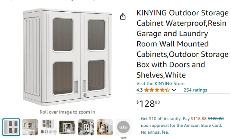 KINYING Outdoor Storage Cabinet Waterproof, Like New - Rio Grande Trade