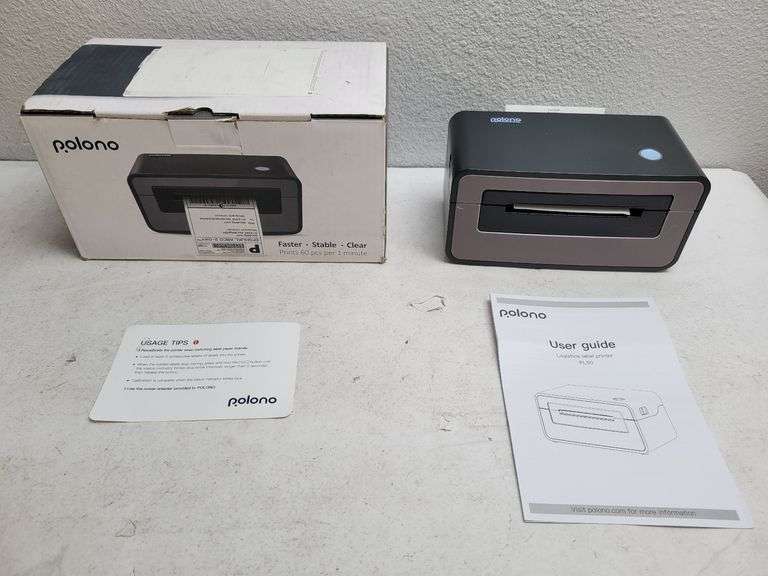 POLONO Thermal Label Printer, 4x6 Shippping Label , Like New - Rio ...