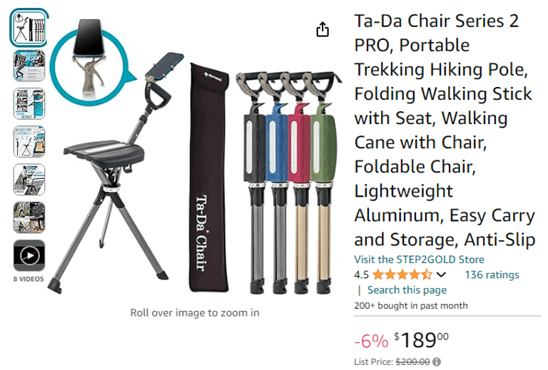 STEP2GOLD Ta-Da Chair Series 2 , Like New - Rio Grande Trade