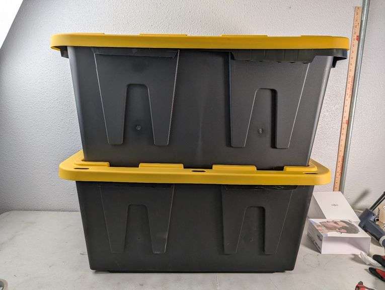 Member's Mark 27 Gallon Heavy Duty Storage Tote, Set of 2, Open Box ...
