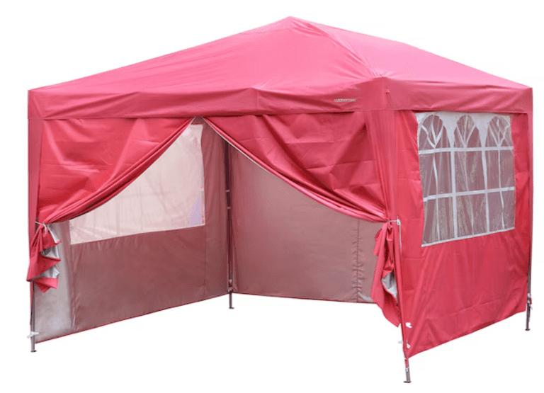 10' x 10' Red Outdoor Pop Up Canopy, Like New - Rio Grande Trade