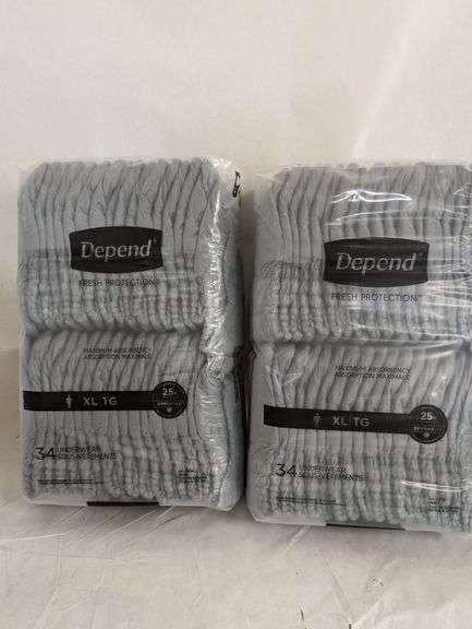 Depend Fresh Protection Max Absorbency Underwear XL , Like New - Rio ...