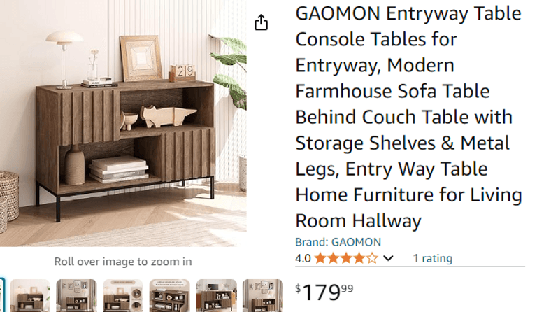 GAOMON Entryway Console Table, Like New - Rio Grande Trade